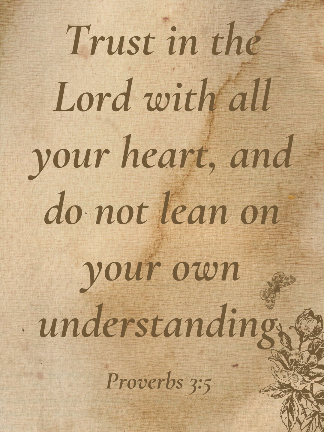 Proverbs 3:5 Trust in the Lord... Inspirational Digital Art, Range of ...