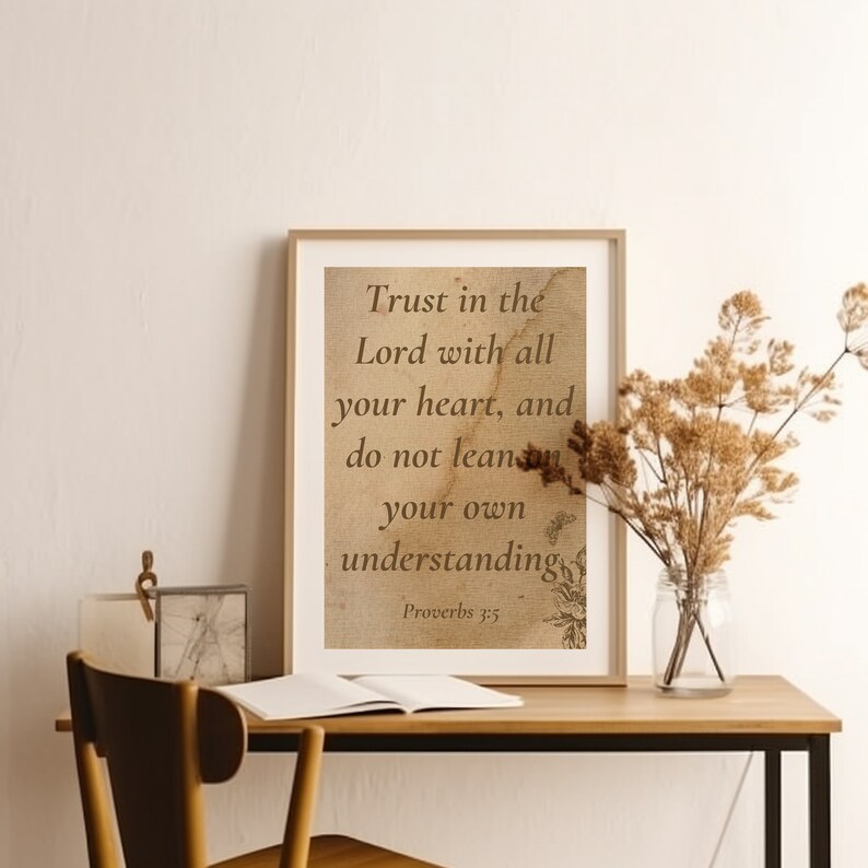 Proverbs 3:5 Trust in the Lord... Inspirational Digital Art, Range of ...