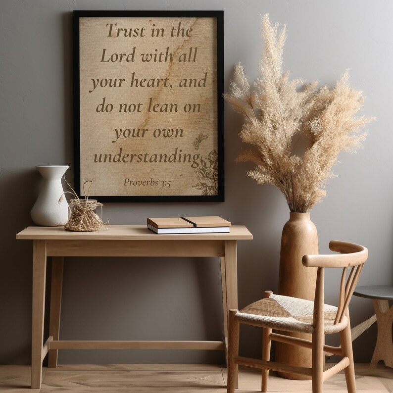 Proverbs 3:5 Trust in the Lord... Inspirational Digital Art, Range of ...