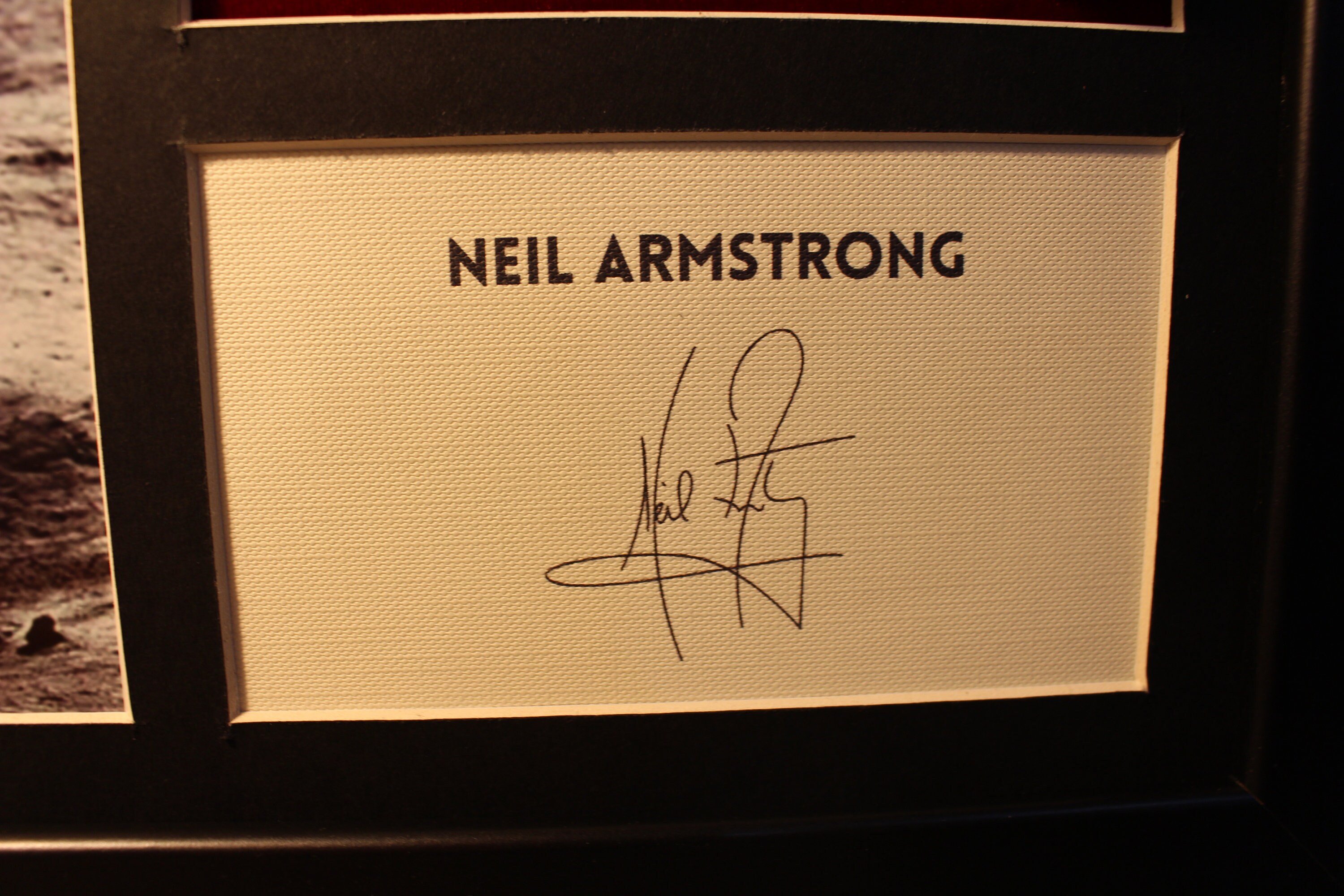 NEIL ARMSTRONG AUTOGRAPH + Piece of the Moon- the Apollo 11 Mission ...