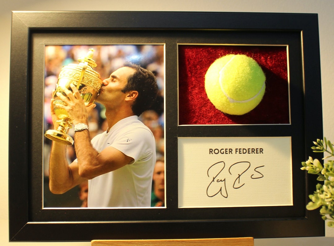 ROGER FEDERER AUTOGRAPH in Elegant Display With Tennis Ball + Frame A4 ...