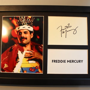 FREDDIE MERCURY AUTOGRAPH Framed A4 / Elegant Display- "queen" Memorabilia. - Etsy