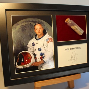 NEIL ARMSTRONG AUTOGRAPH + Piece of the Moon- the Apollo 11 Mission - Etsy