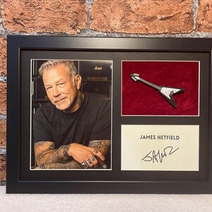 JAMES HETFIELD AUTOGRAPH + Mini Guitar - the Metallica Memorabilia. - Etsy
