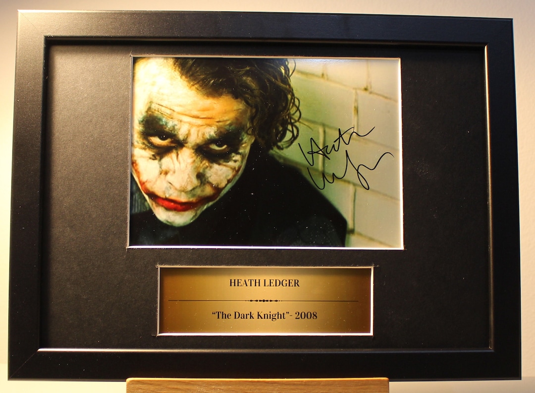 HEATH LEDGER AUTOGRAPH Framed A4 / Signed Display- Memorabilia- Joker ...