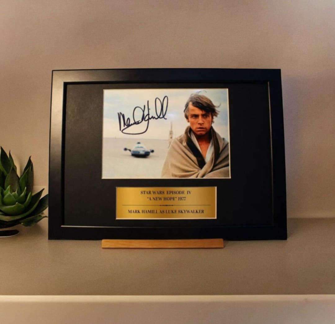 Star Wars MARK HAMILL AUTOGRAPH Framed A4 / Signed Display Memorabilia ...