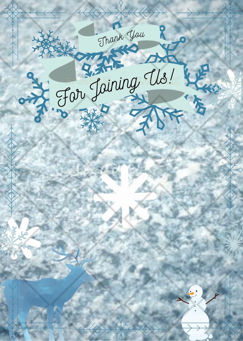 Animated Winter Theme Birthday - Etsy
