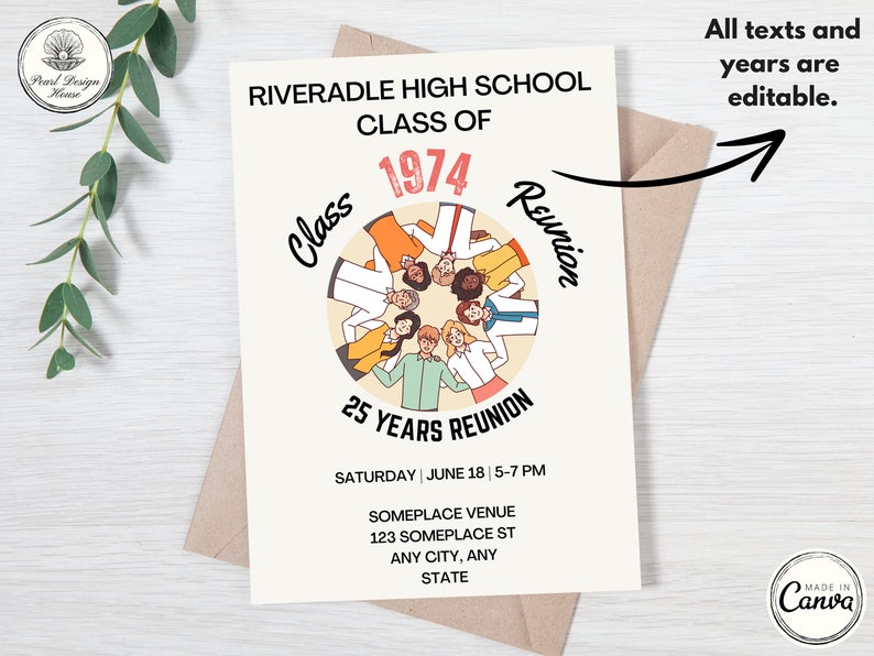 Class Reunion Invitation, Editable Class Reunion Favors , Customizable ...