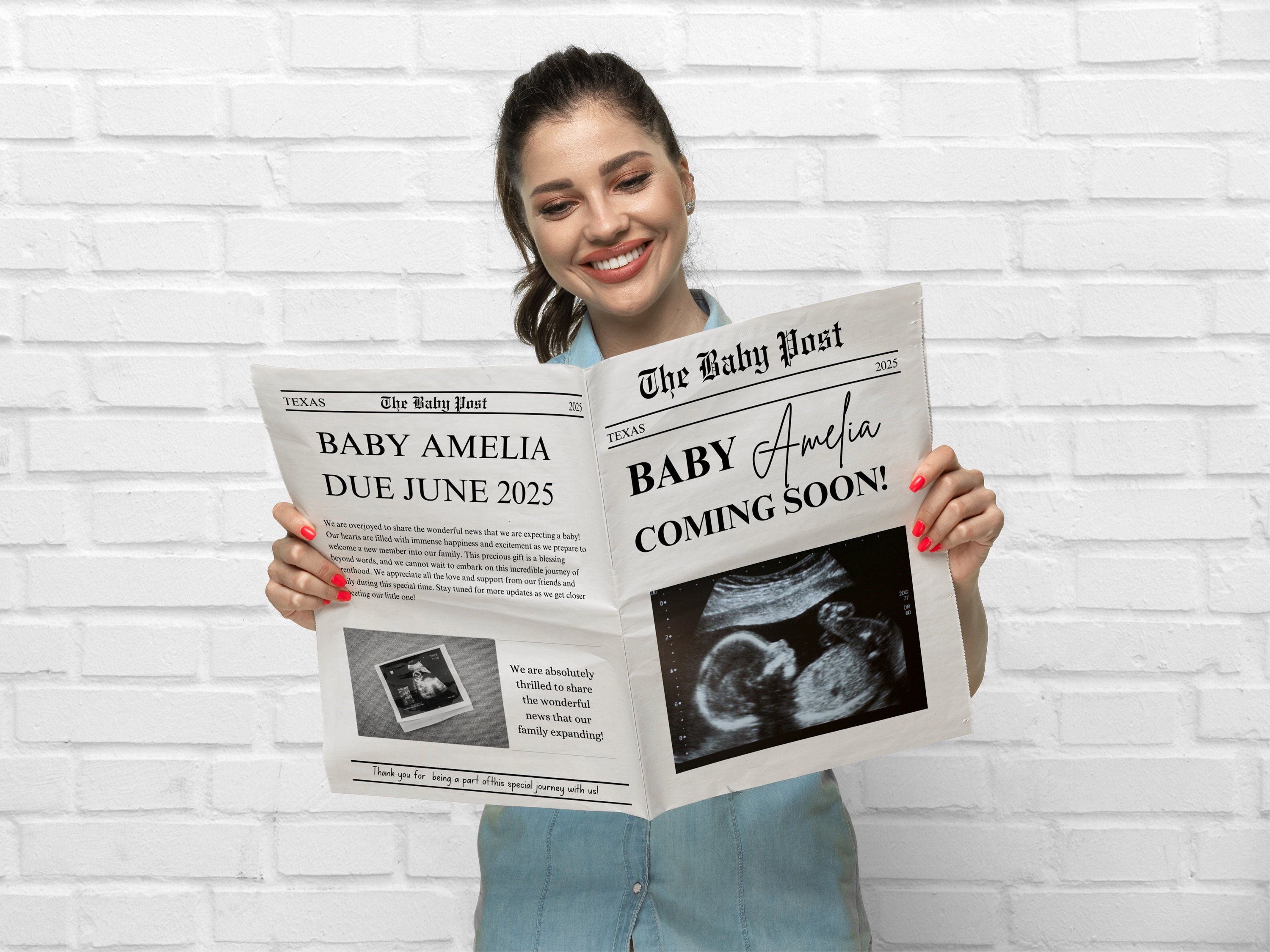 Baby Announcement Newspaper, Newspaper Baby Announcement With Photo ...