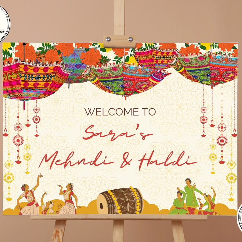 Buy Haldi Ceremony Welcome Sign Board Online In India - Etsy India