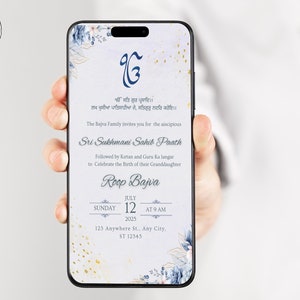 Sukhmani Sahib Path Digital Invitation Birthday Card, Shri Sukhmani ...