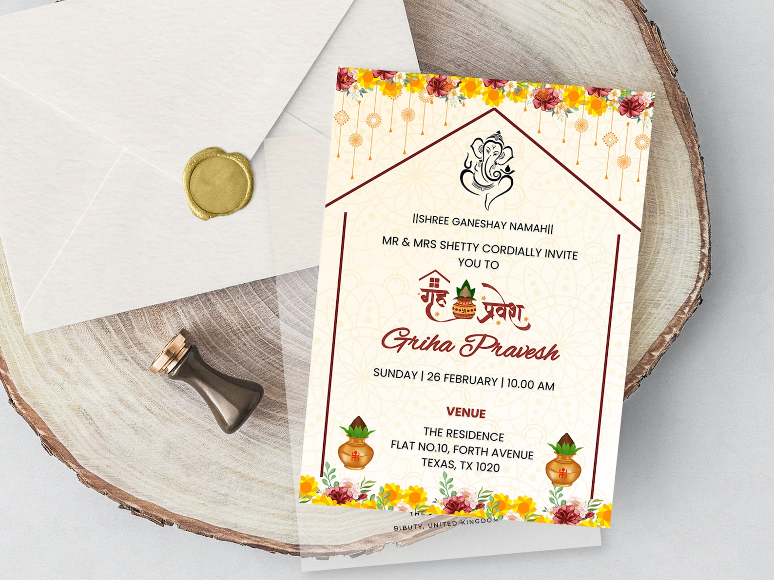Indian Housewarming Invitation, Hindu House Warming Invite, Editable ...