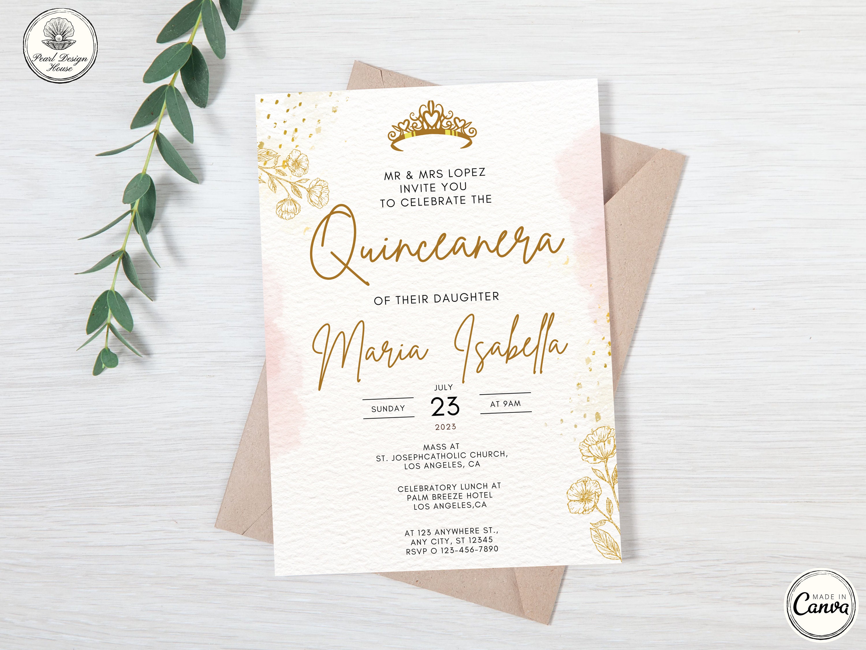 Invitaciones De Quinceañera, Quinceanera Invitaciones, Editable ...