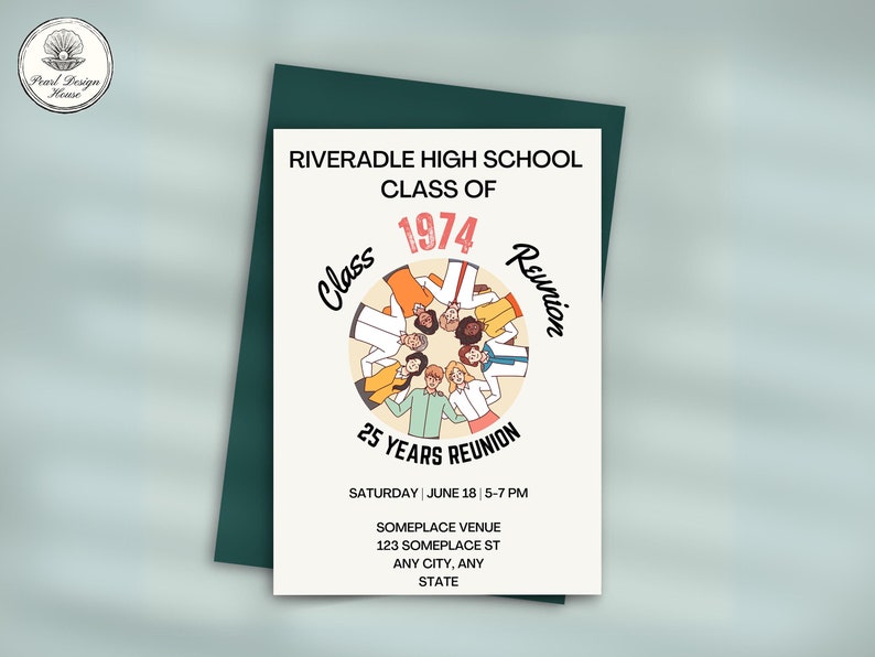 Class Reunion Invitation, Editable Class Reunion Invite Template ...