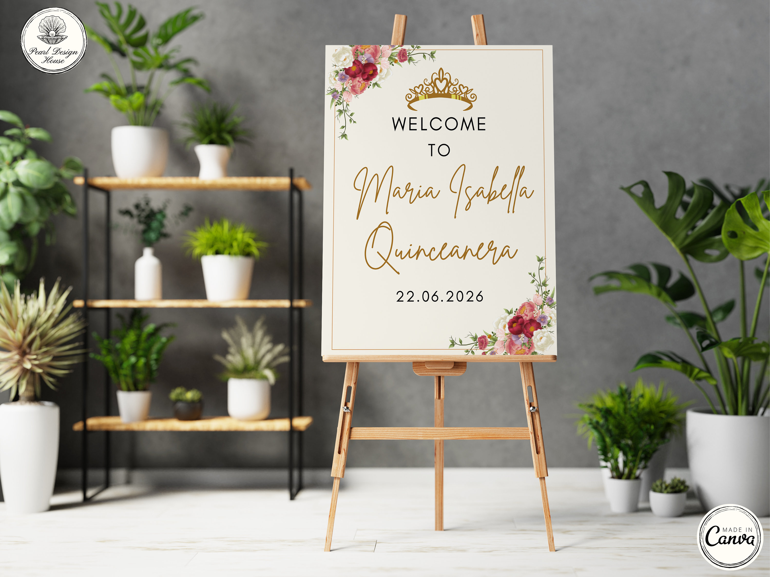 Quinceanera Welcome Sign, Quinceañera Welcome Sign Template ...