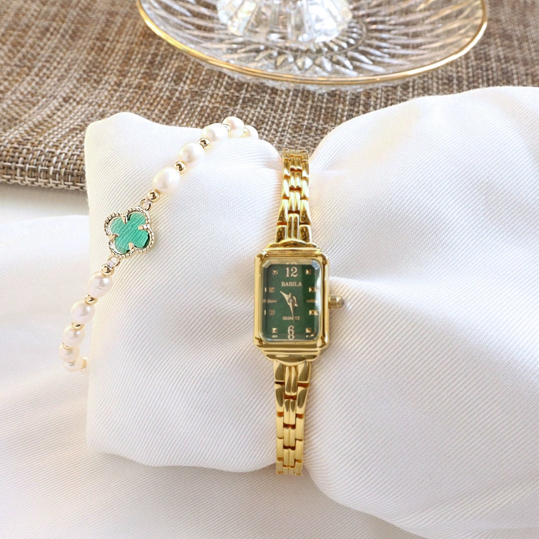 Vintage Square Watch, Womens Gold Watch, Dainty Watch, Cocktail Watch ...