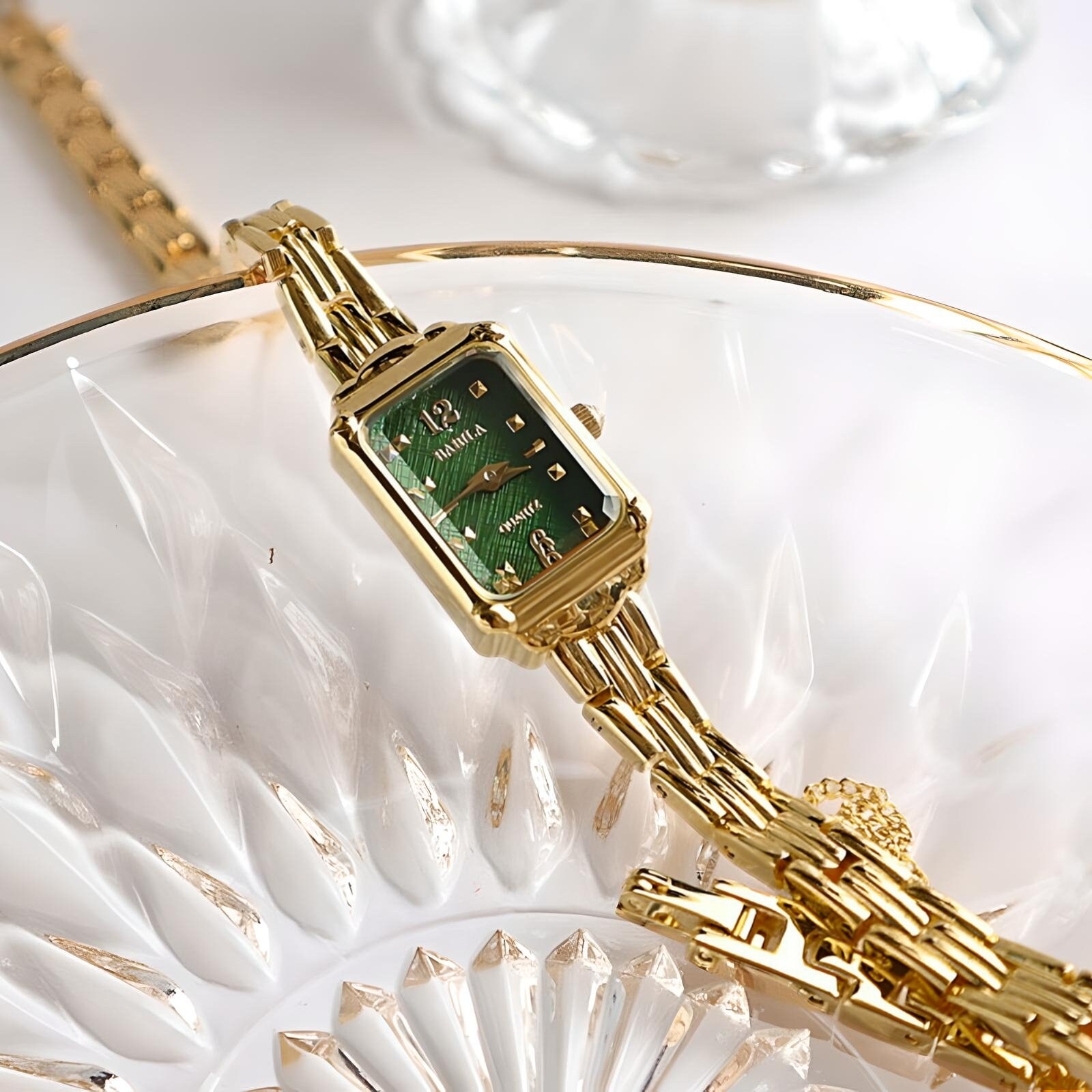 Vintage Square Watch, Womens Gold Watch, Dainty Watch, Cocktail Watch ...