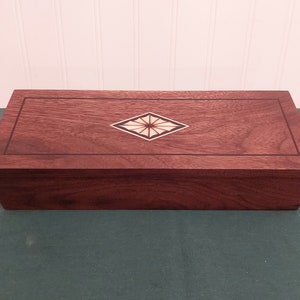 Handmade, Inlayed Solid Walnut Box - Etsy