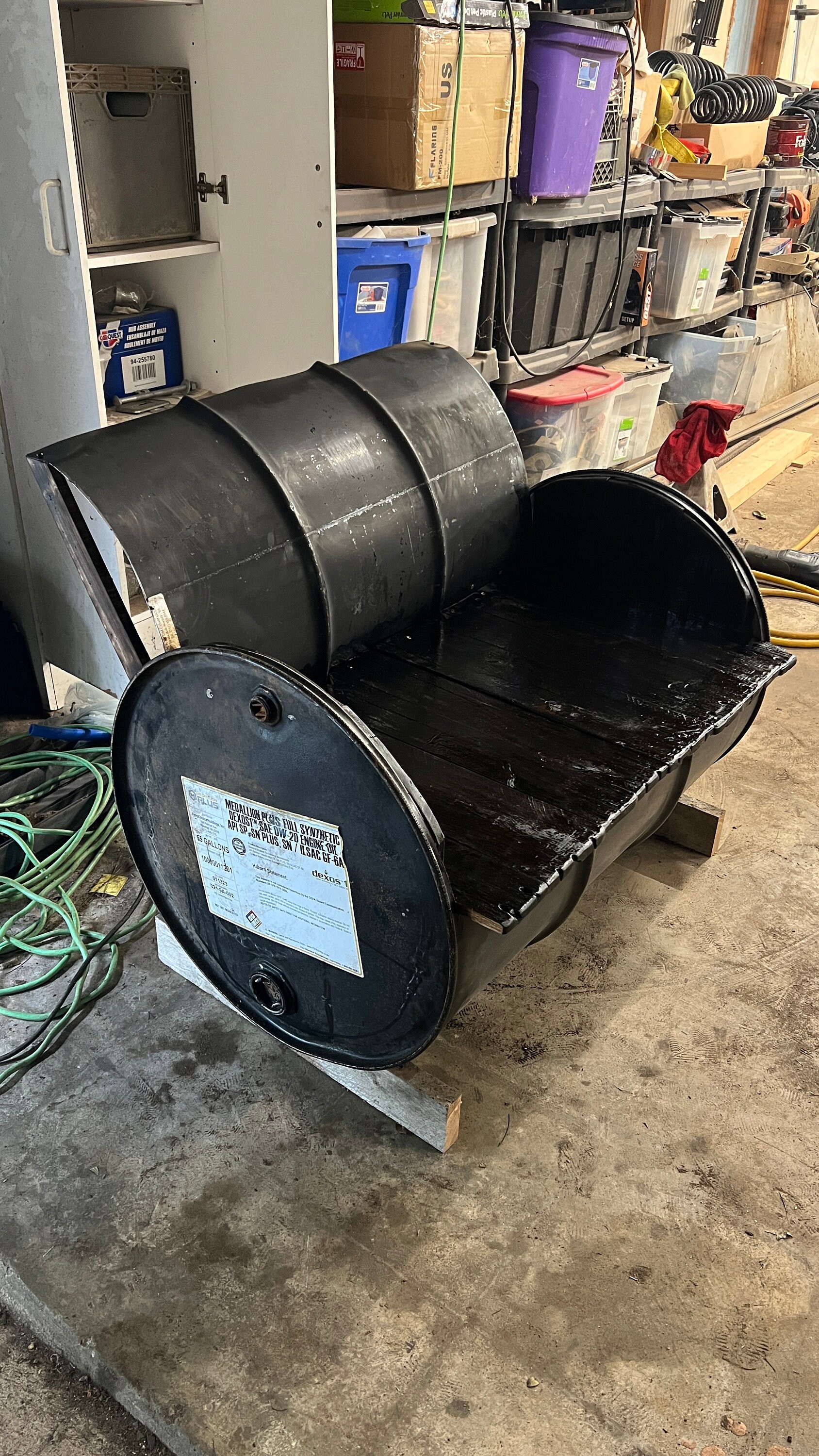 The Barrel Benches Drum Benches Custom Benches Outdoor Benches Barrel ...