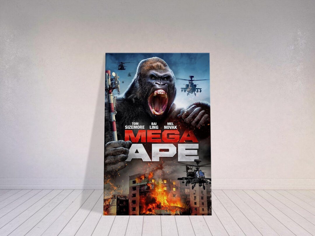 Mega Ape Poster Minimalist Movie Poster, Movie Bathroom Art, Movie Gift ...