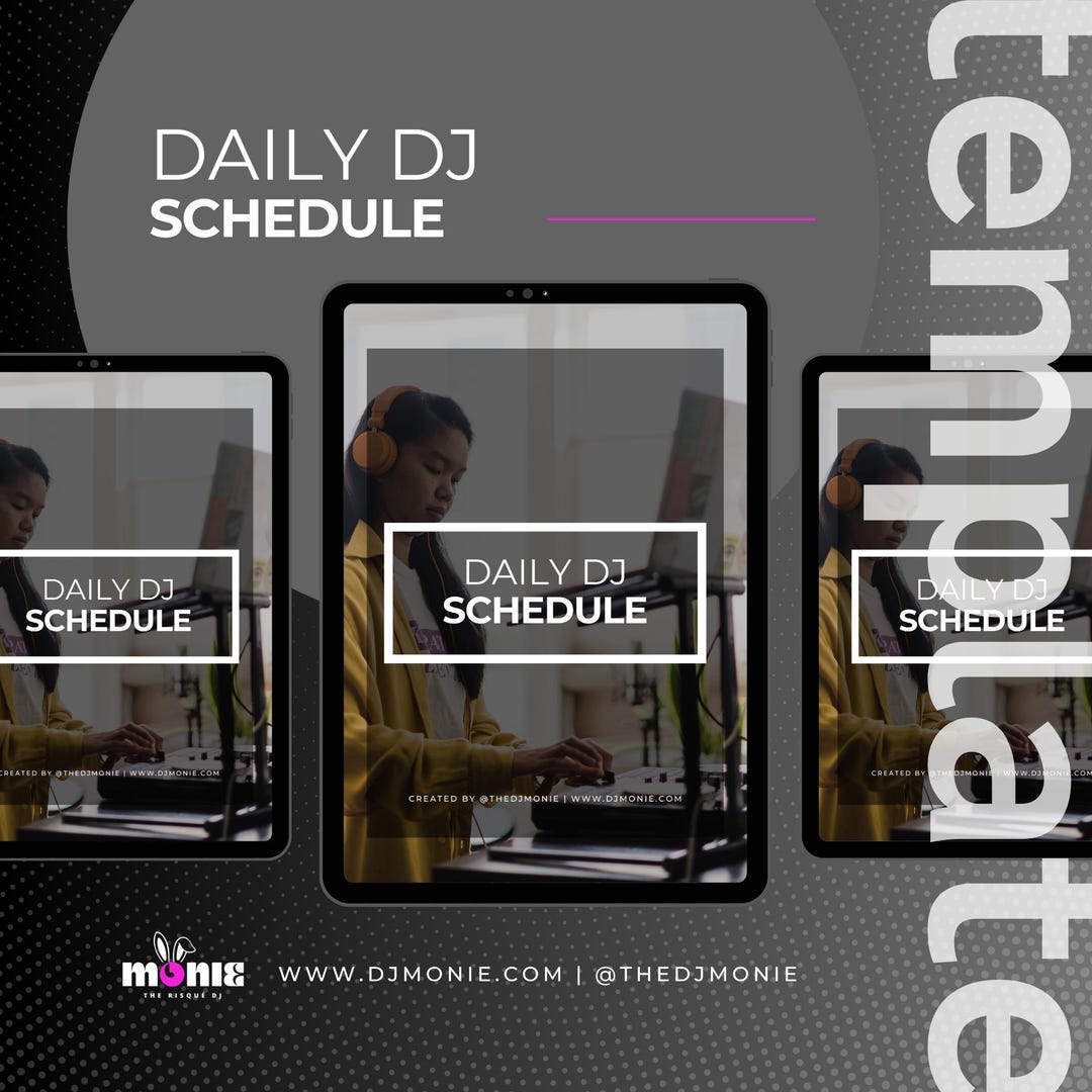 Daily DJ Schedule Template (google Docs) | DJ Business Planning Tool ...