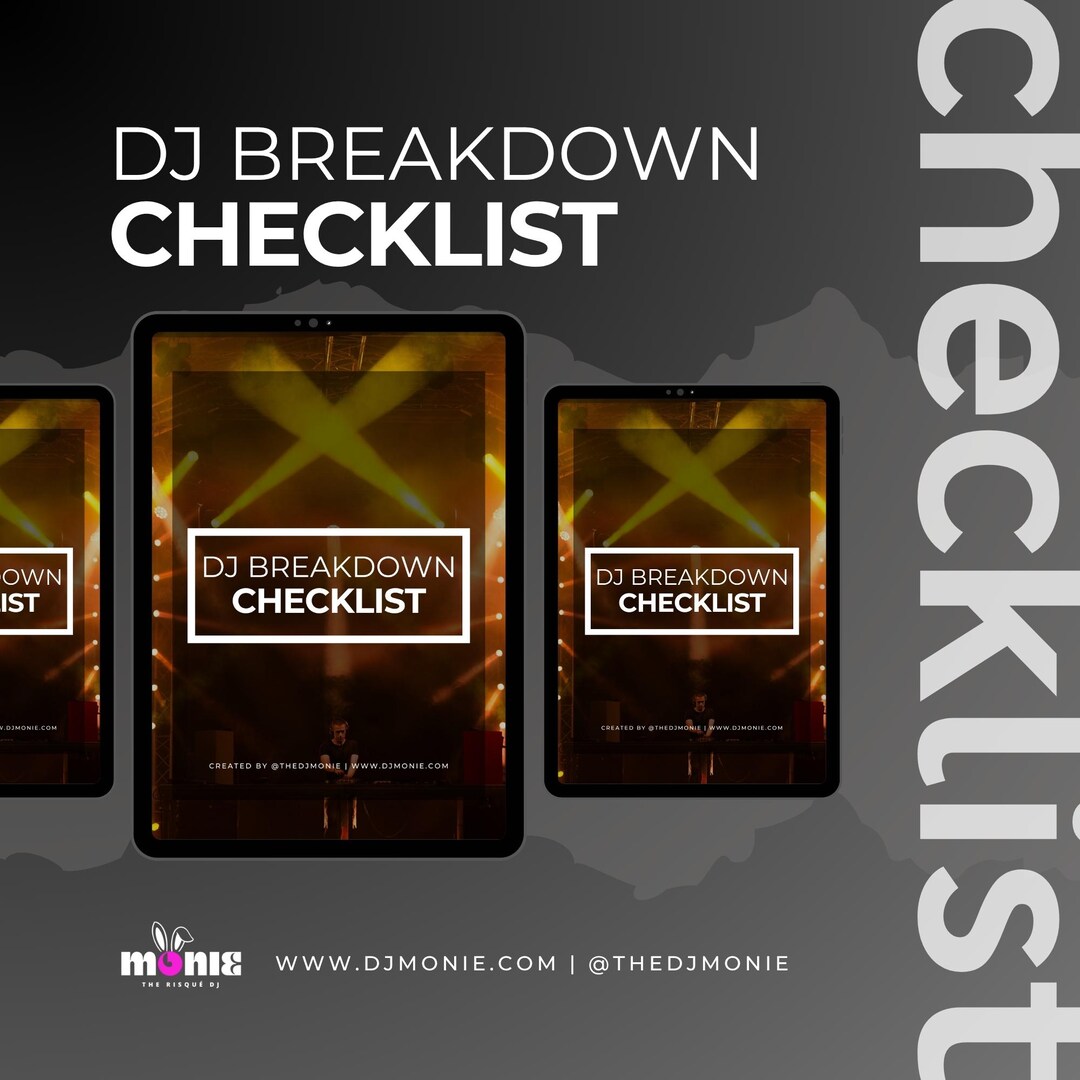 DJ Breakdown Checklist | DJ Business Templates | Instant Download - Etsy