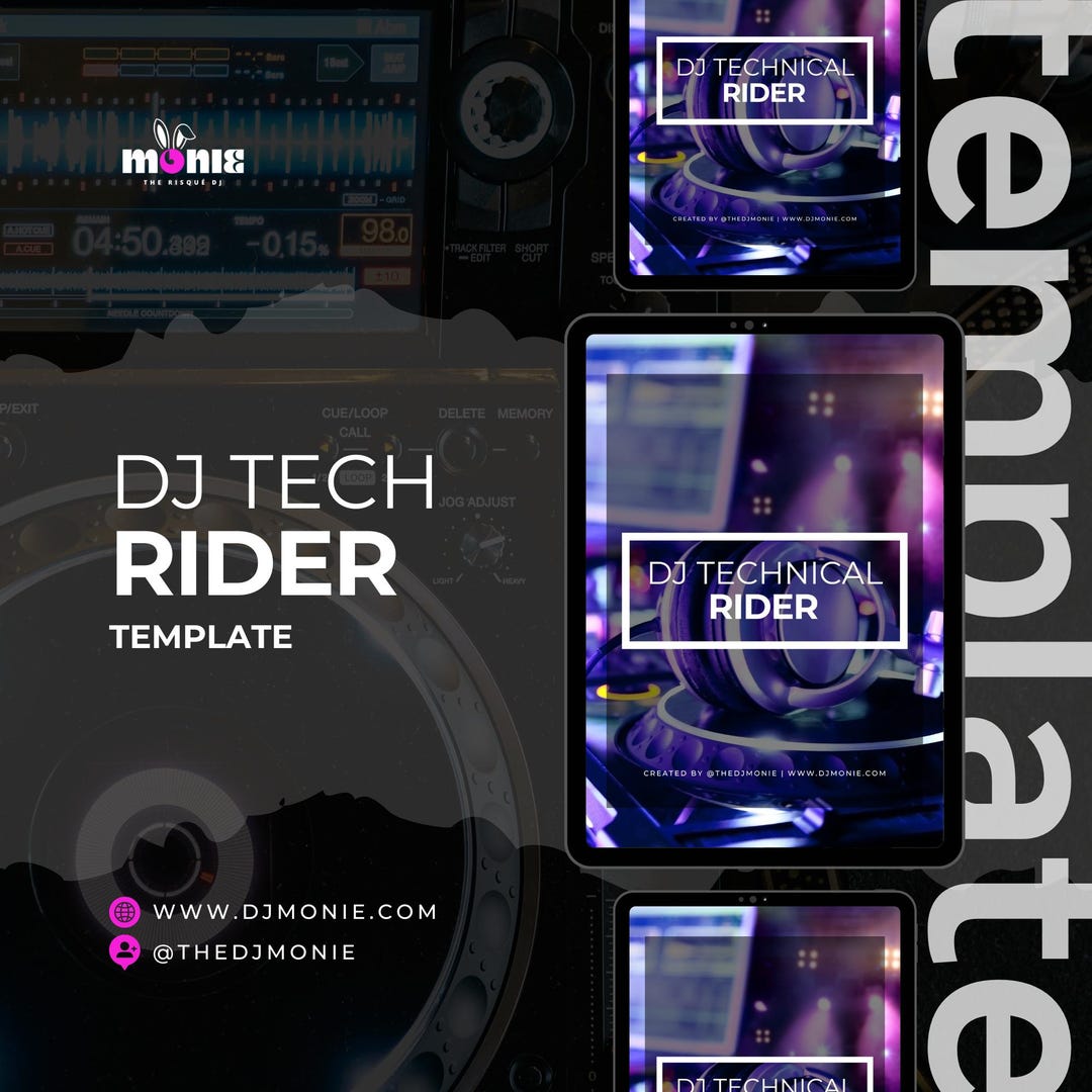 DJ Technical Rider Template: Editable Stage Setup Requirements (google ...