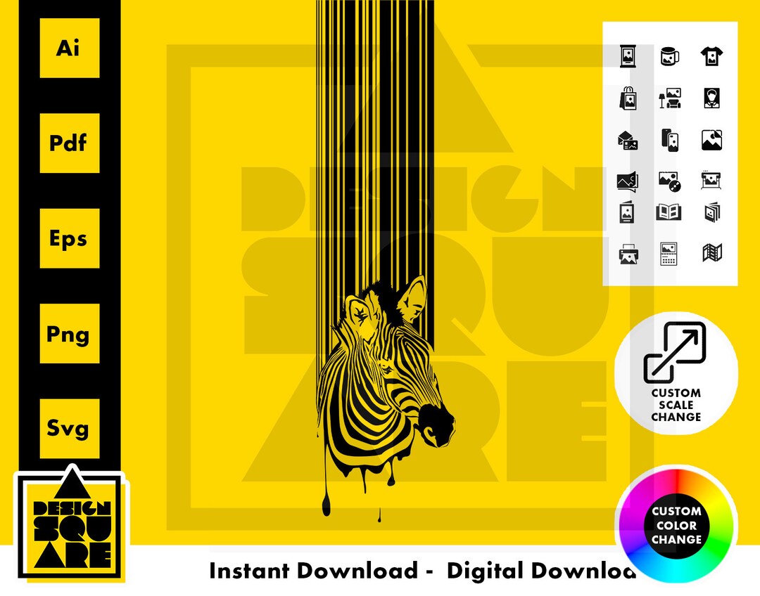 Zebra Barcode Design, Wall Arts, Printing Files, Cutting Files ...