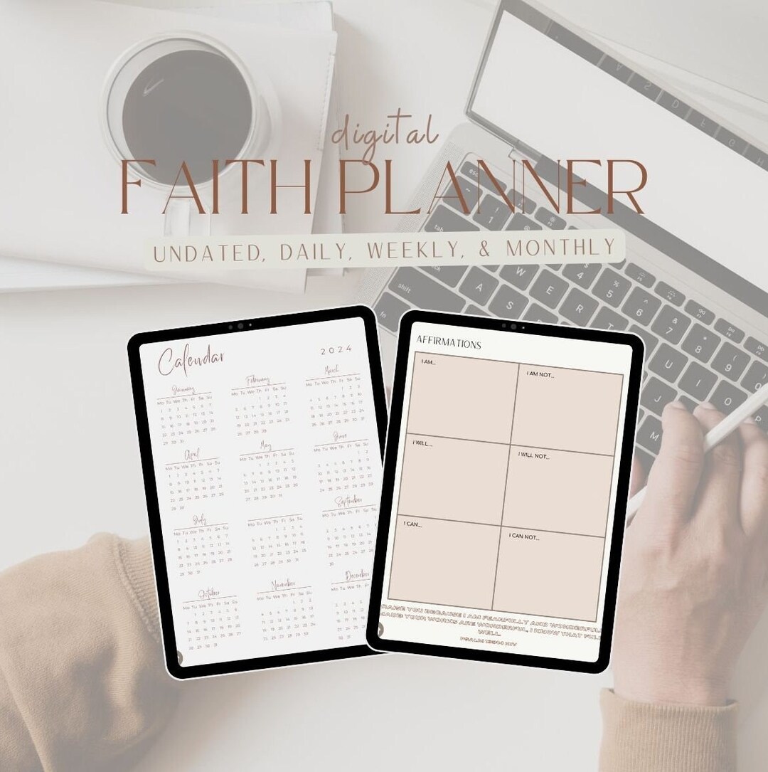 Digital Faith Planner- Undated Planner, Christian Planner, iPad Planner ...