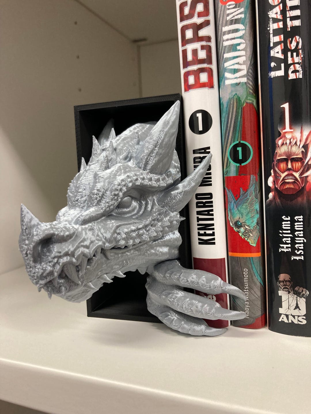 Mini Dragon Head & Tail Book Nook Bookends – 3D Printed Silk Filament ...