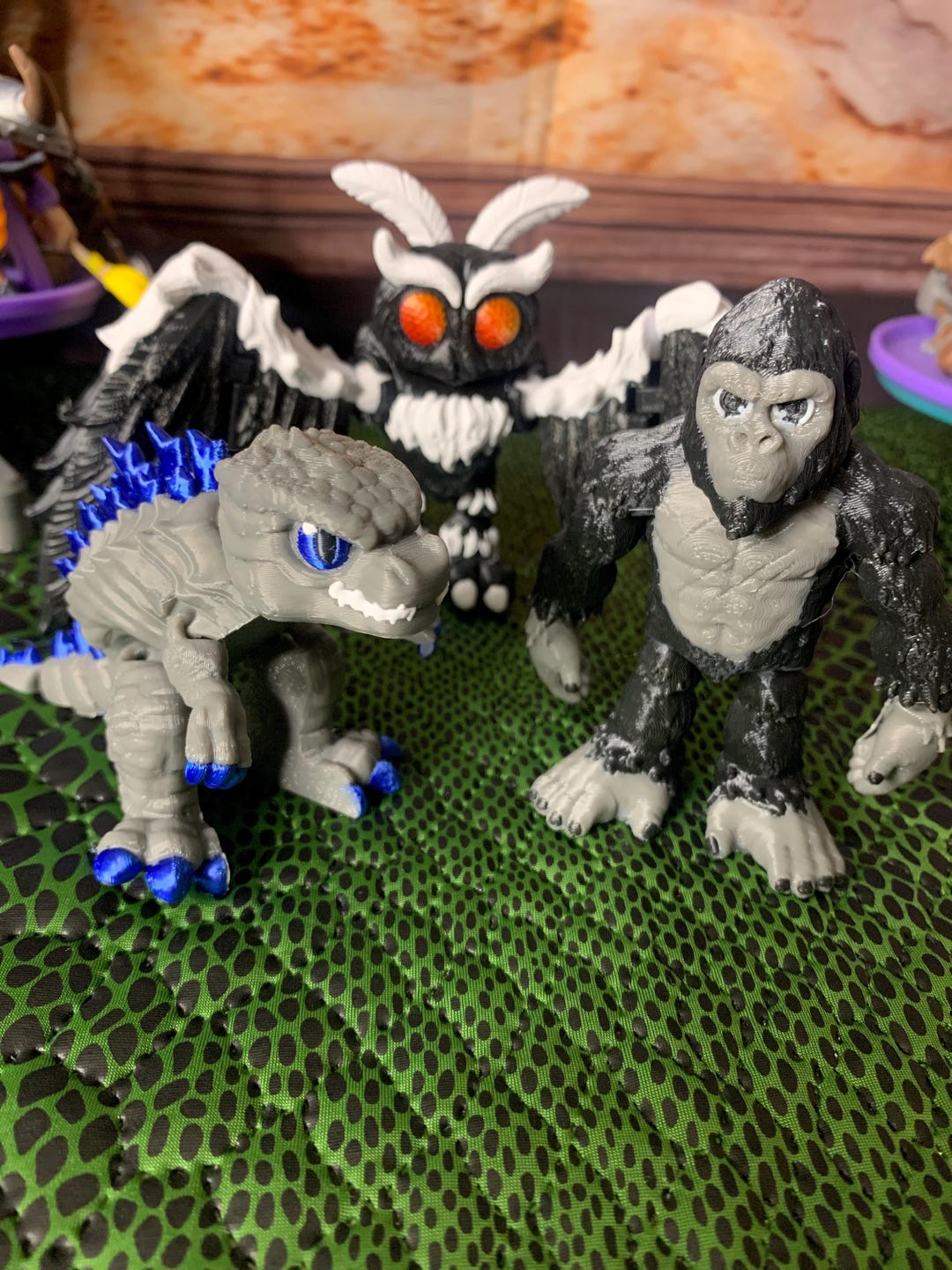 Halloween Monster 3 Pack (godzilla,king Kong,mathra) - Etsy