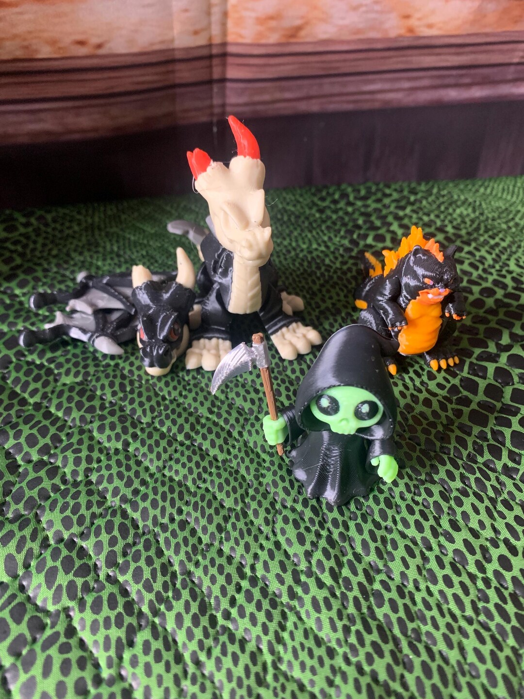 Halloween Fidget 3 Pack (catzilla,grim Reaper,reaper Dragon ) - Etsy