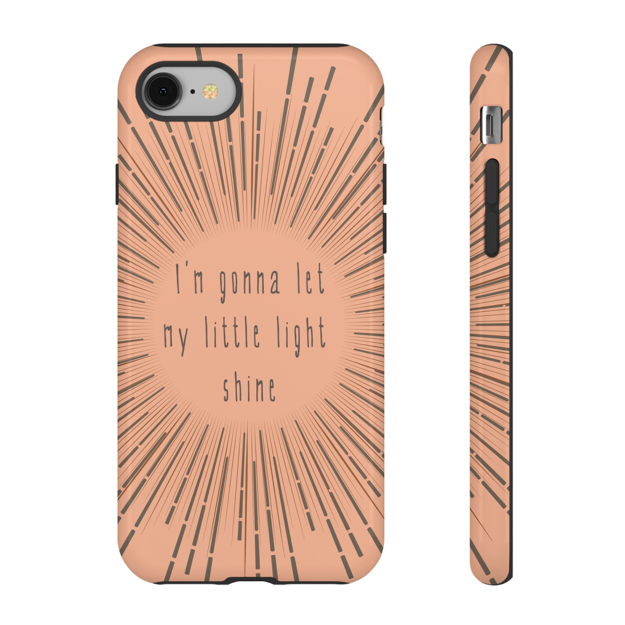 Peach Pink Christian Phone Case let My Light Shine Apple iPhone Android ...