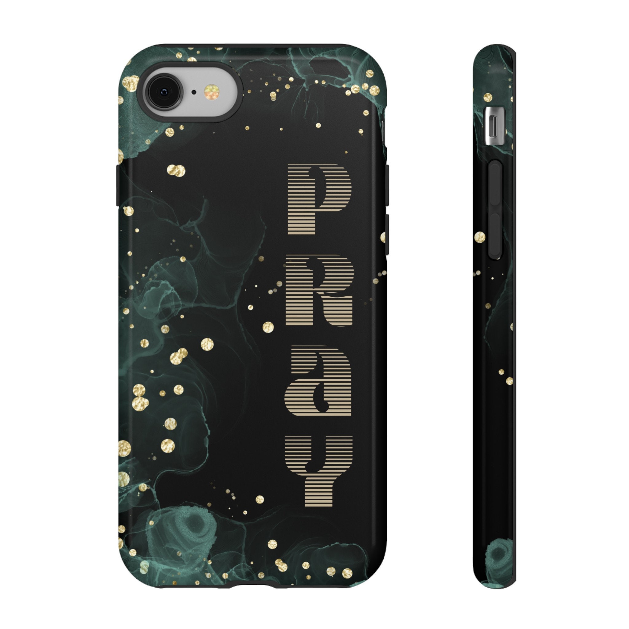 PRAY Christian Phone Case Black Green Gold iPhone Samsung Galaxy Google ...