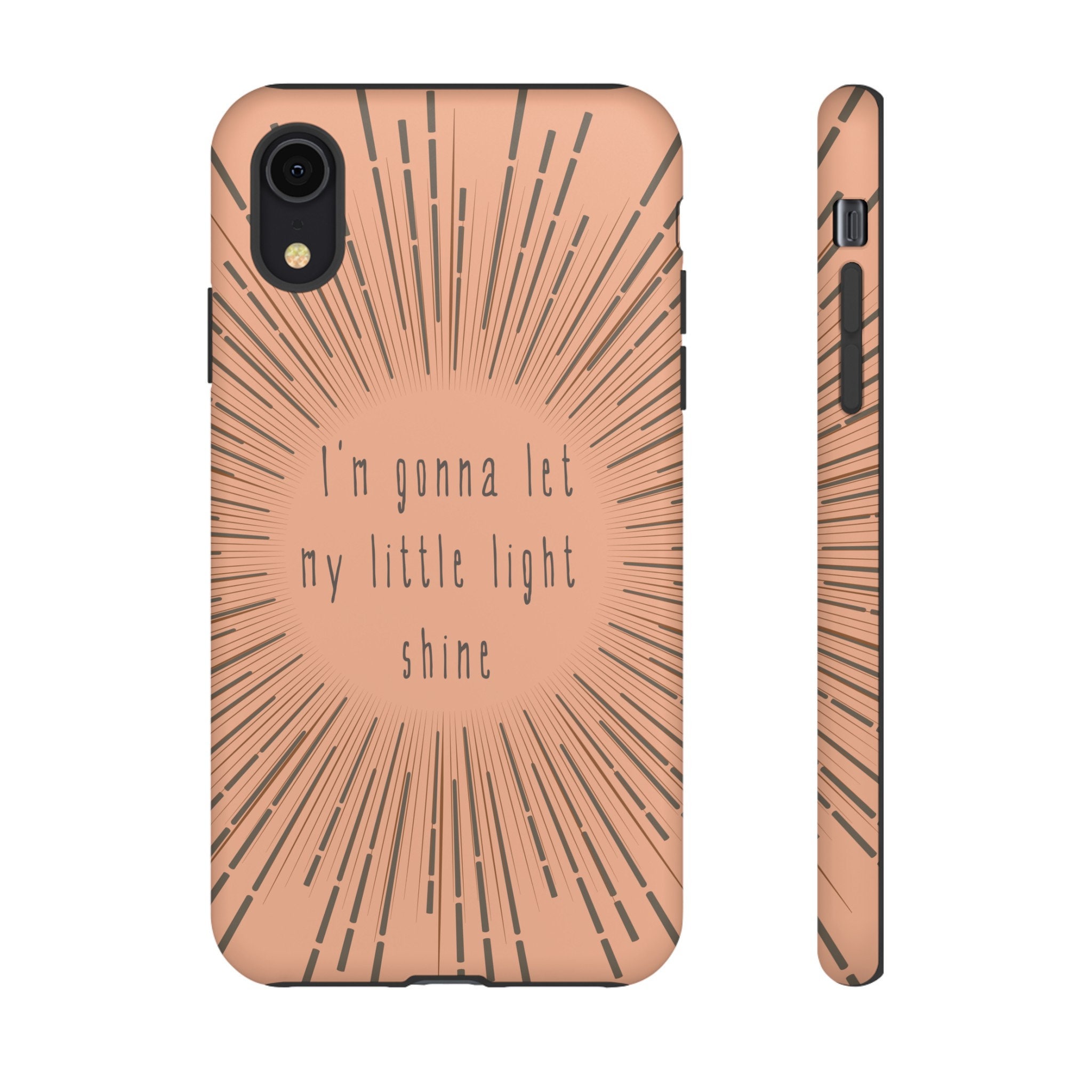 Peach Pink Christian Phone Case let My Light Shine Apple iPhone Android ...