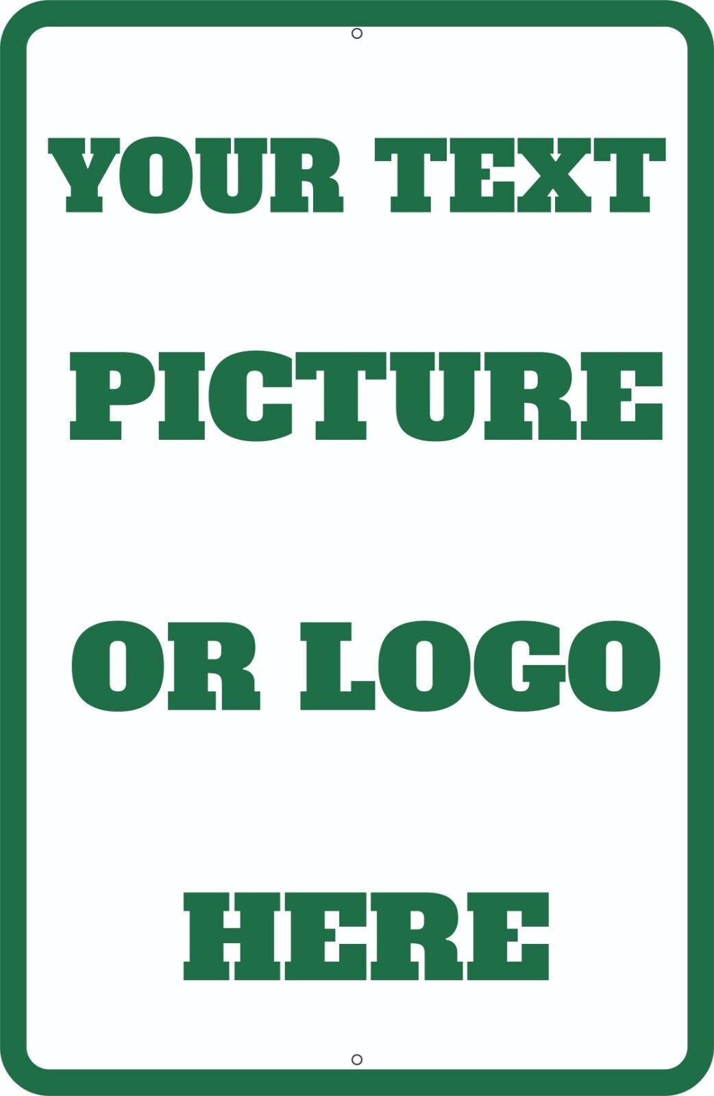 Your Custom Text Logo or Picture Here Personalized Outside or in ...