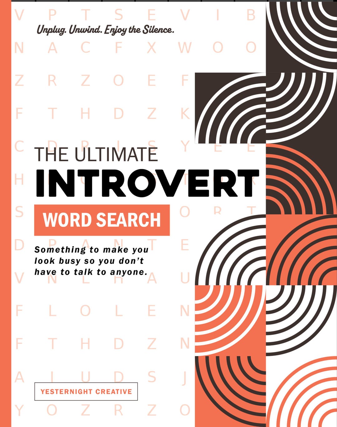 The Ultimate Introvert Word Search • Printable PDF Puzzle Book for ...