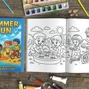 Summer Coloring Book for Kids (50 Pages) – Printable Digital Download ...