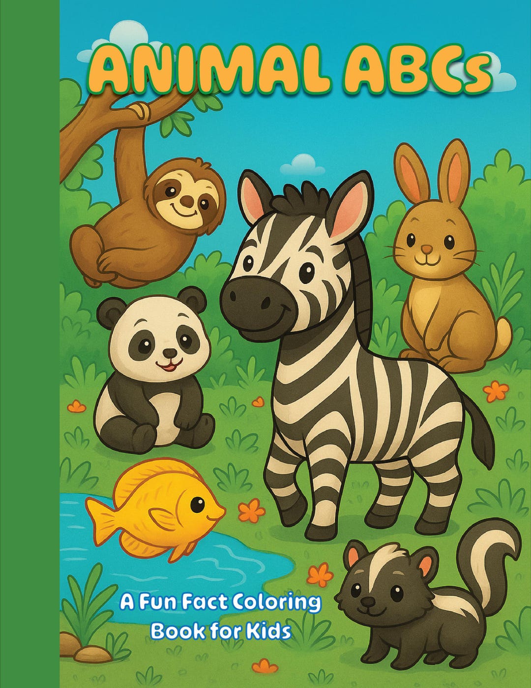 Animal Abcs Coloring Book: Fun Facts, Educational Printable (digital ...
