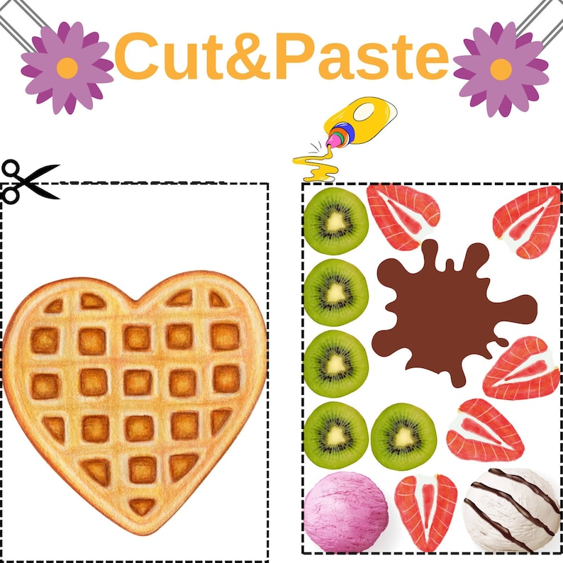 Printable Cut and Create Bundle, Food Play, Printable Crafts for Kids ...