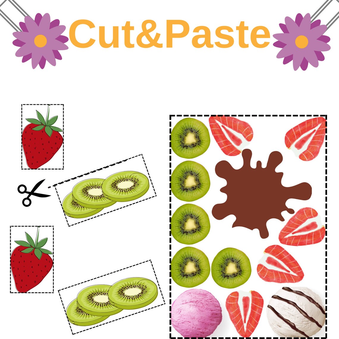 Printable Cut and Create Bundle, Food Play, Printable Crafts for Kids ...