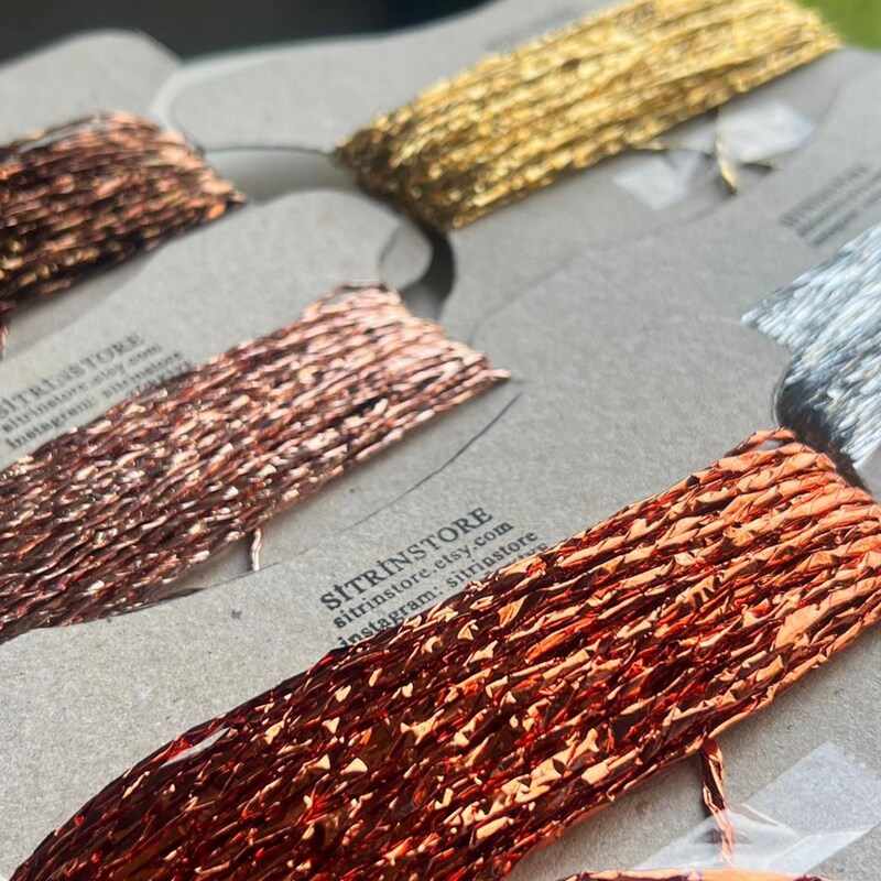 Metallic Yarn - Etsy