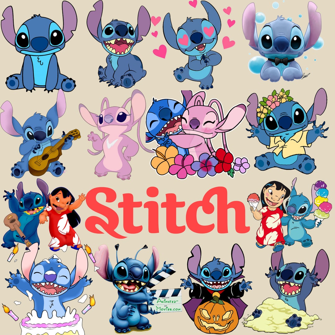 Lilo and Stitch Png Bundle | Stitch Png Vector Designs | Birthday ...