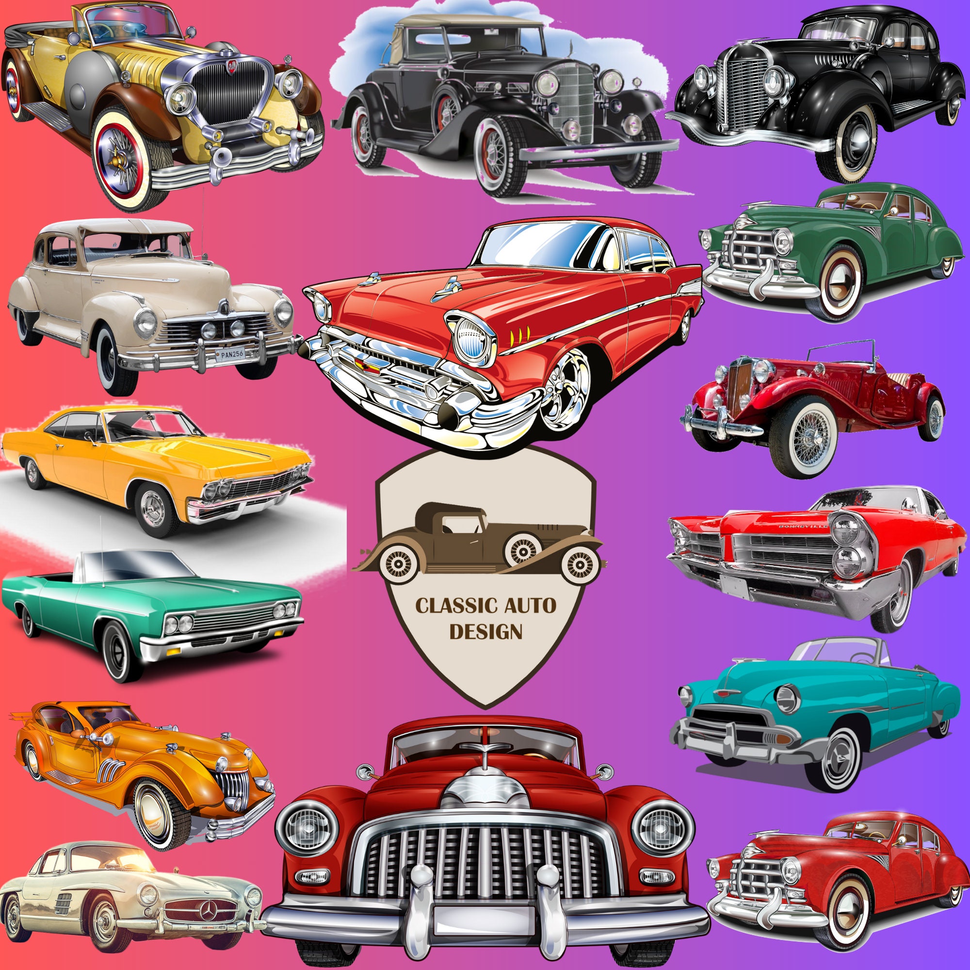Classic Car Png, Vintage Car Png, Retro Car, Classic Muscle American ...