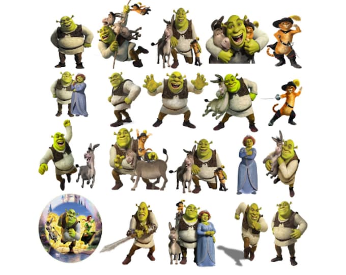 Shrek, Shrek Png-Datei, Png-Bundle, Vektor, Cricut, Silhouette, Cut ...