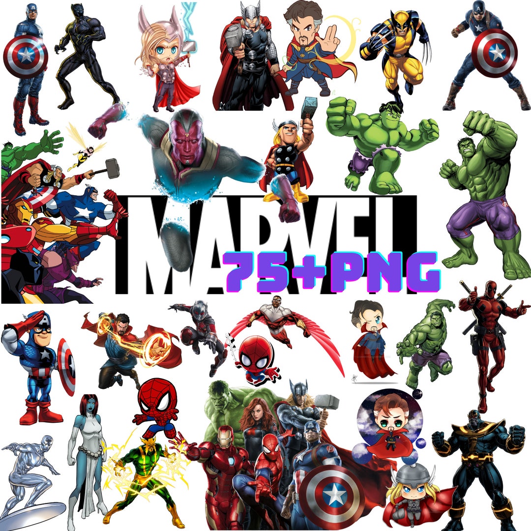 Avengers PNG Stickers, 75 Png, Marvel Png, Super Heroes Clipart ...