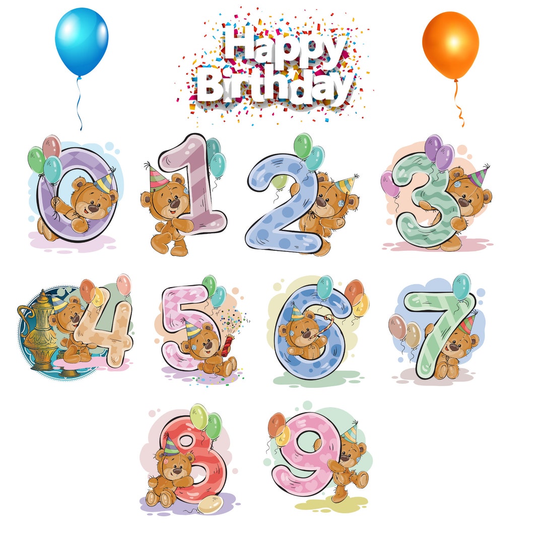 Teddy Bear, Teddy Bear Birthday Card, Digital Item, Birthday Decor ...