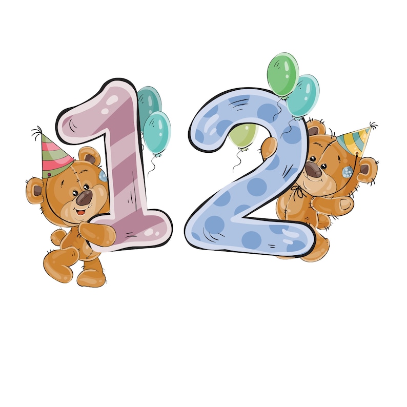 Teddy Bear, Teddy Bear Birthday Card, Digital Item, Birthday Decor ...