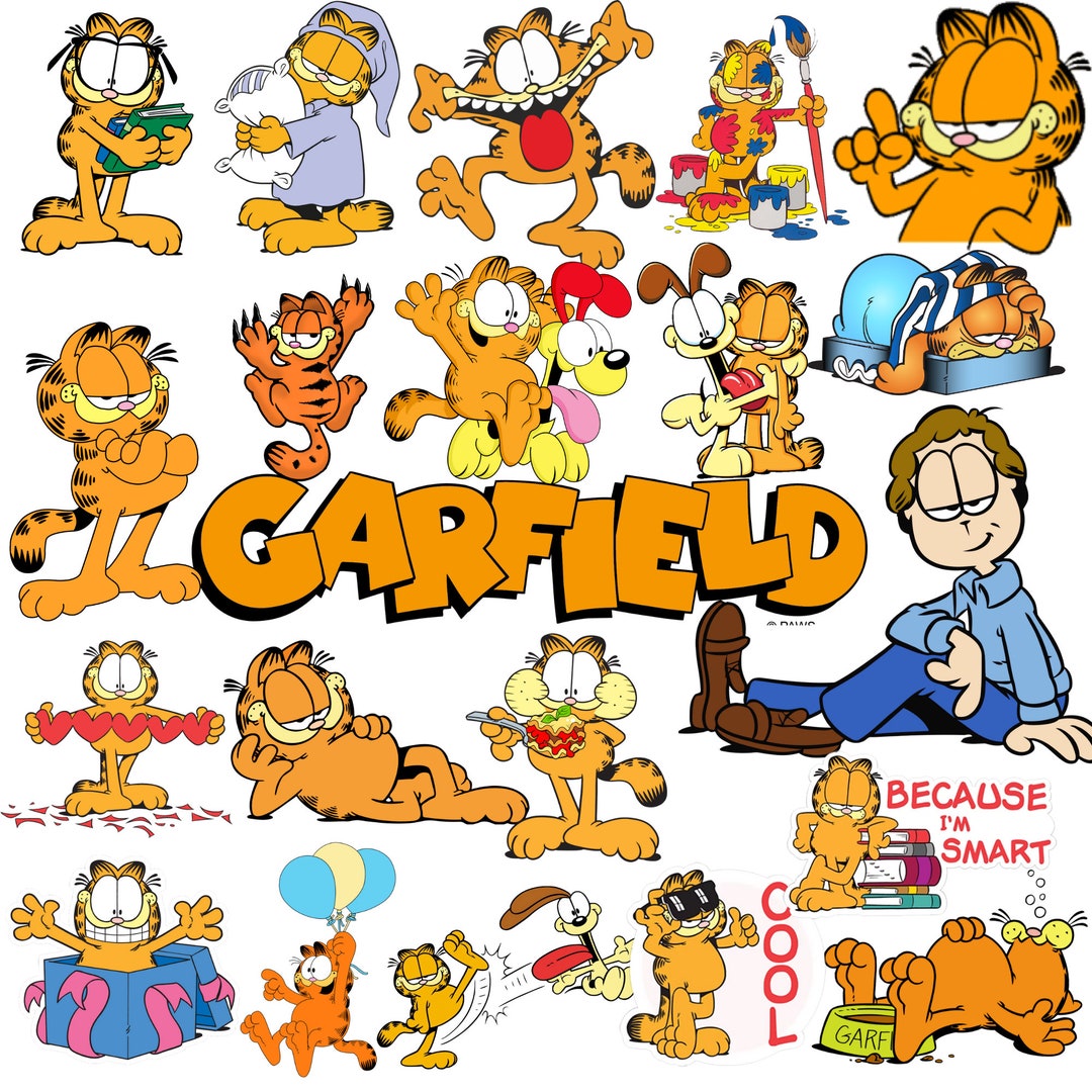 Garfield Png Cartoon Chracters Png Birthday Party Sticker T Shirt ...