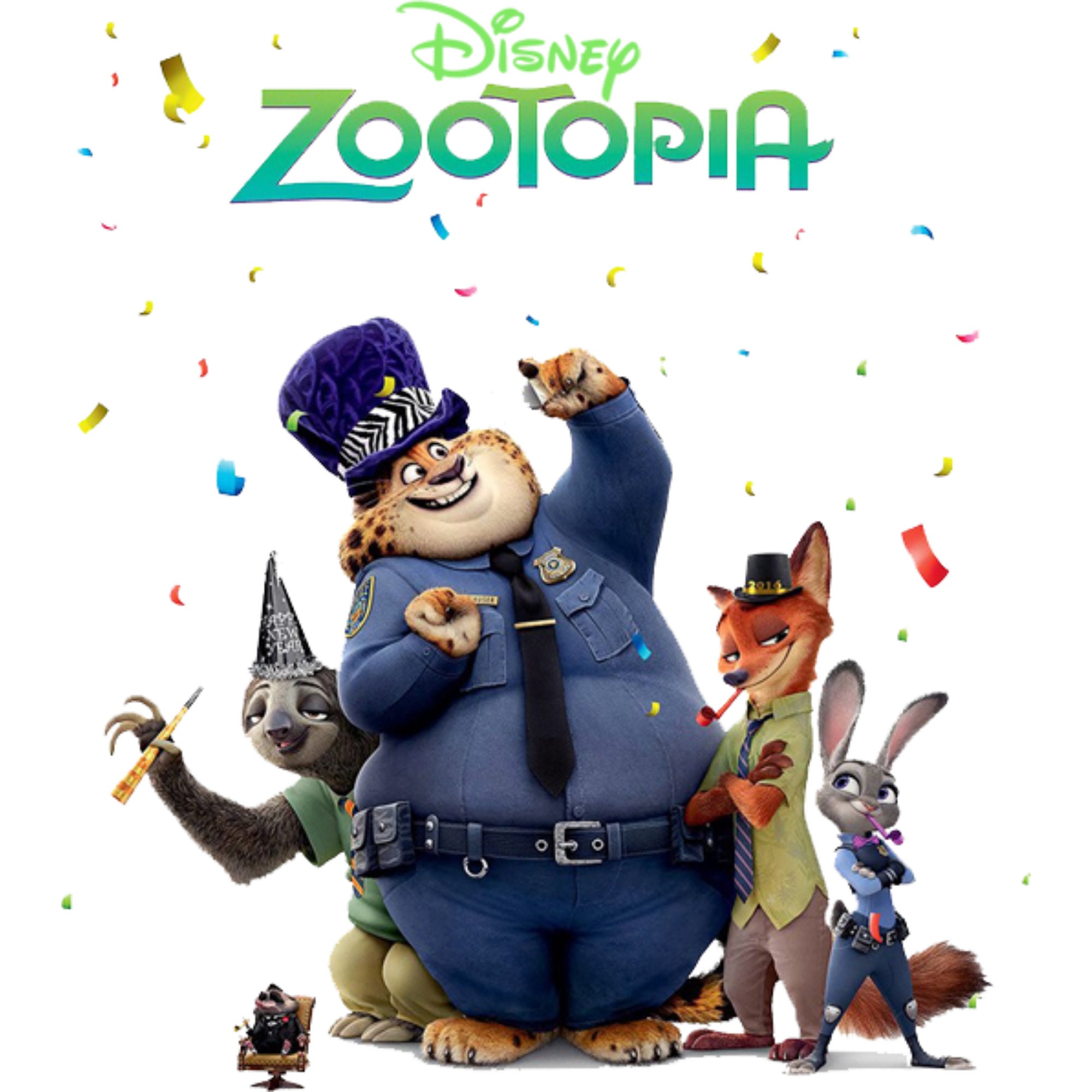 Zootopia PNG Cliparts Bundle, Zootopia Steckers Cartoon Sublimation ...
